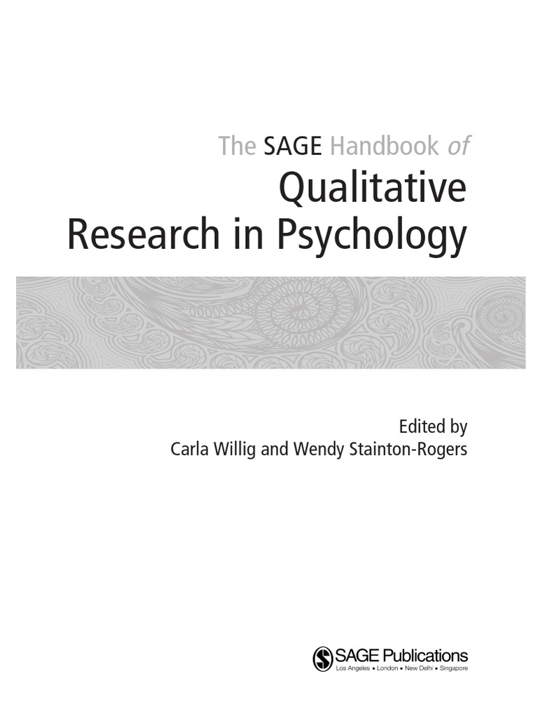 Swartz 2008 Cultural Psychology Qualitative Research Method | PDF ...