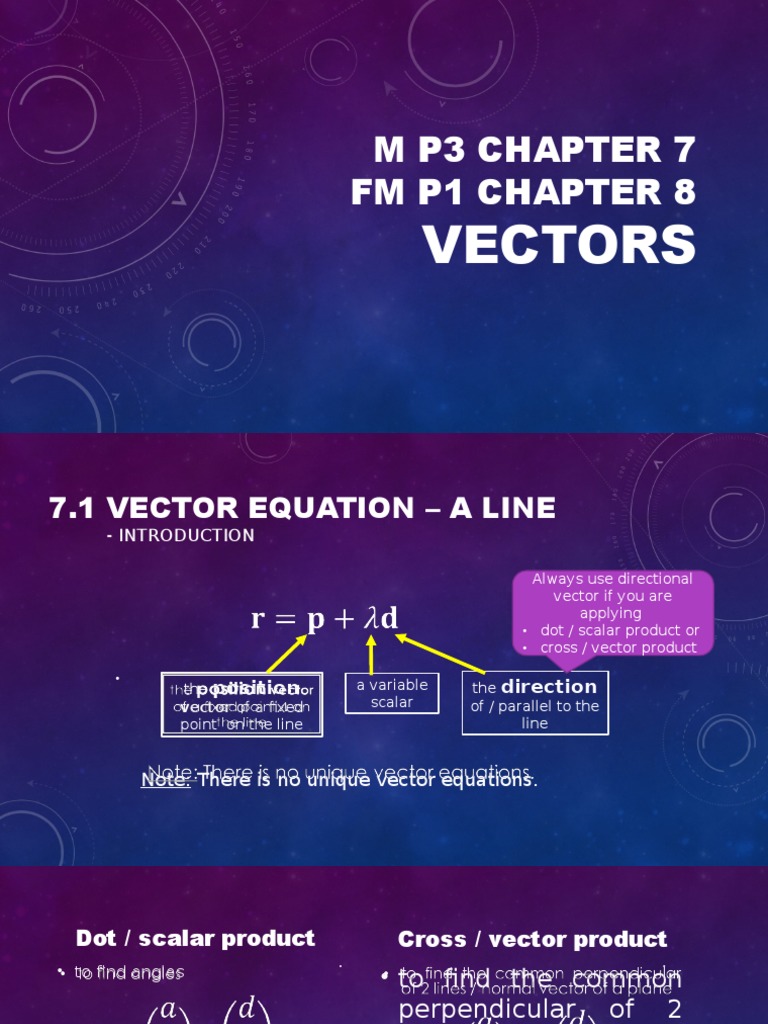 P3 Chapter 7 Vectors | PDF | Plane (Geometry) | Euclidean Vector