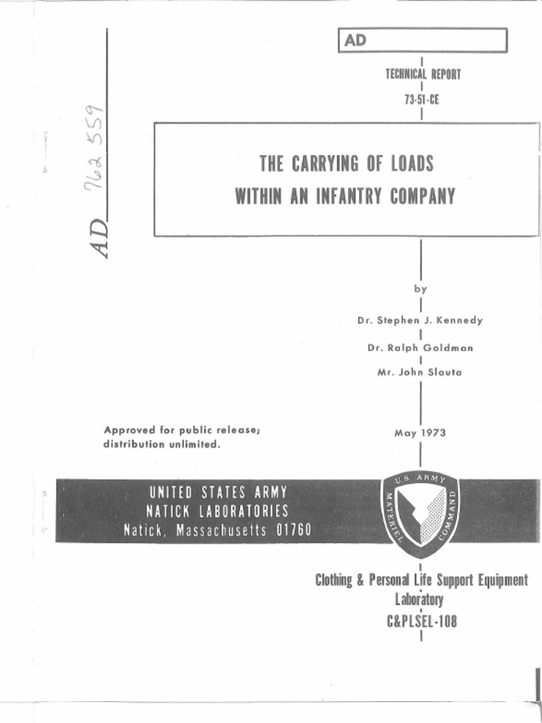 The Carrying of Loads Within An Infantry Company | PDF | Backpack ...