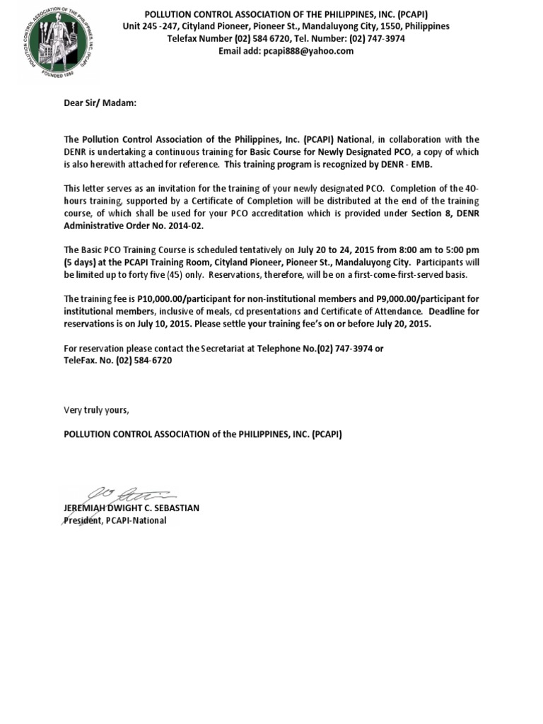 Basic PCO Training July 2015 - New Accredited Module | PDF ...