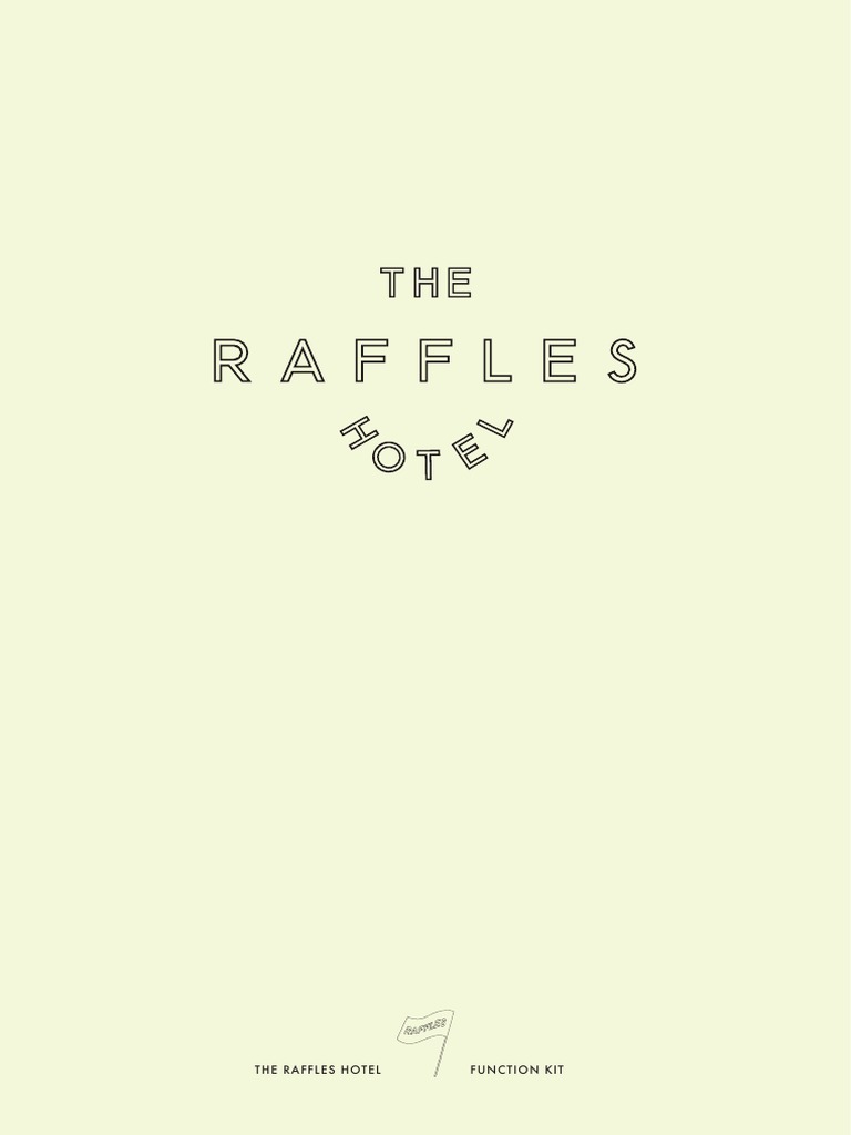 Raffles Hotel Event Spaces & Menus | PDF | Salad | Foods
