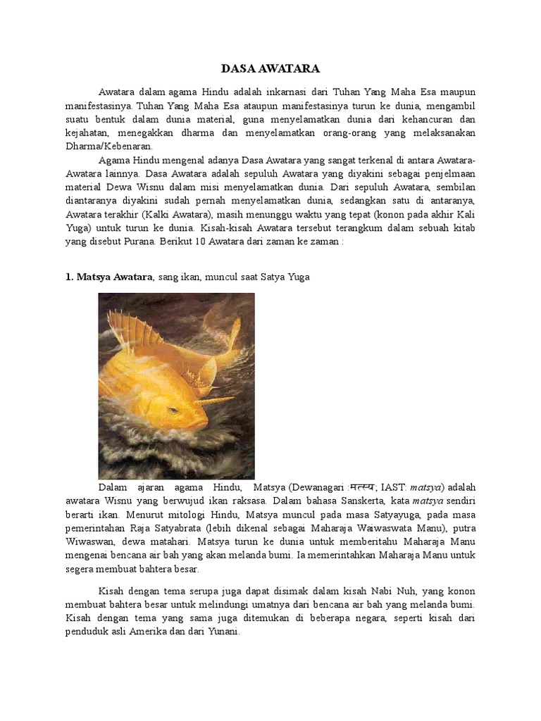 Dasa Awatara | PDF | Sejarah