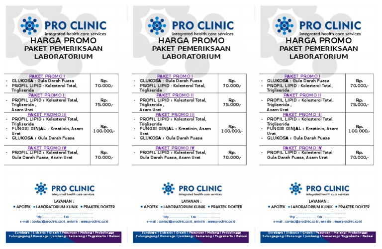 Paket Pemeriksaan Laboratorium Promo | PDF