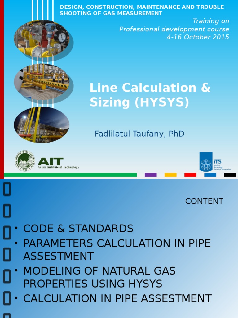 Line Calculation & Sizing (HYSYS) - PPT Professional Development Course ... Line Calculation & Sizing (HYSYS) - PPT Professional Development Course ...