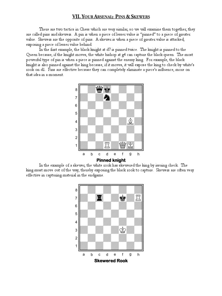 Lesson 10 - Tactics-Pins&Skewers | Download Free PDF | Game Theory ...