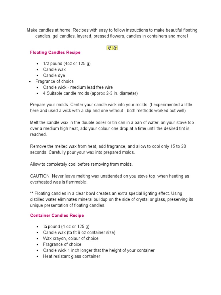 2904637 Making Candles At Home Pdf Candle Materials