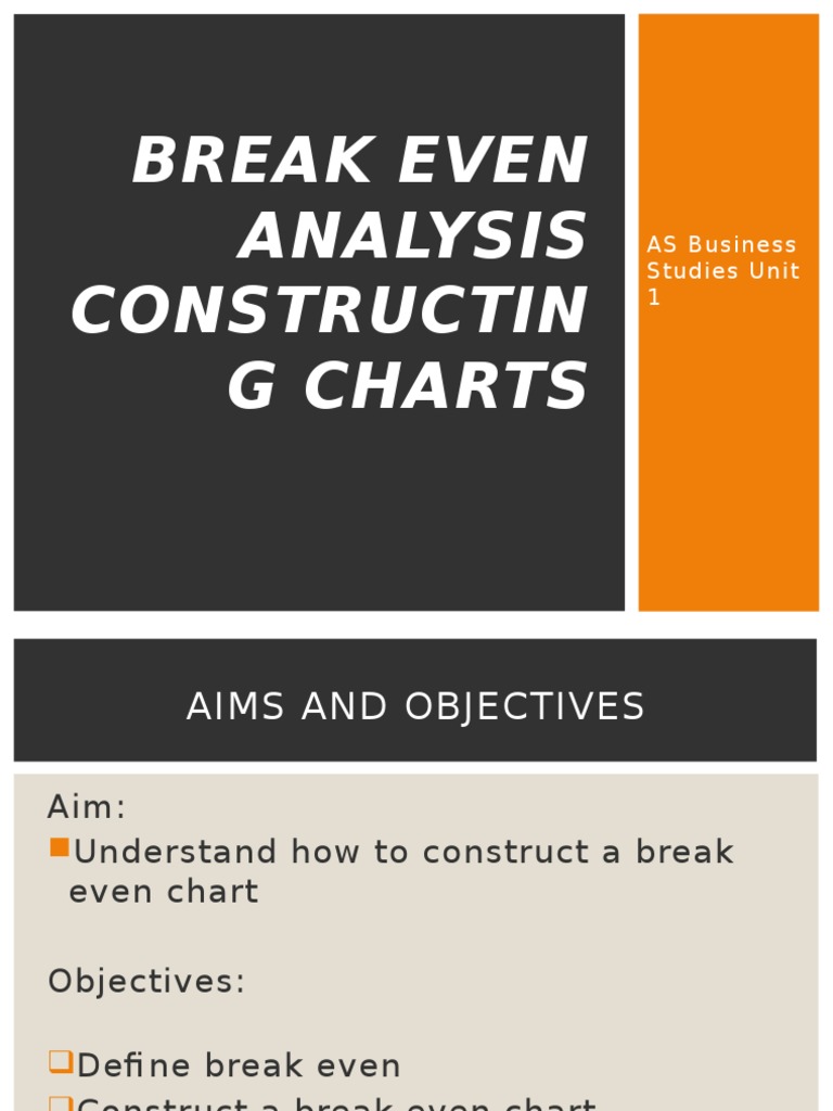 Break Even Analysis Constructing Charts Pdf Financial Accounting