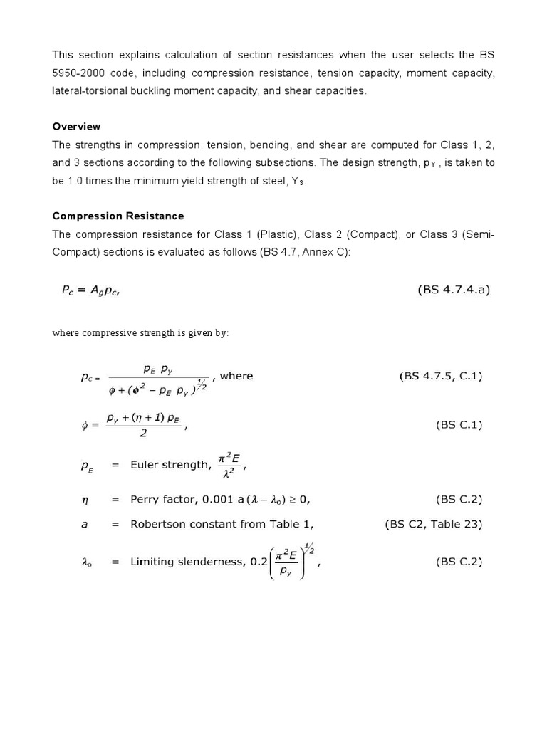 BS5950 Appendix | Download Free PDF | Buckling | Bending