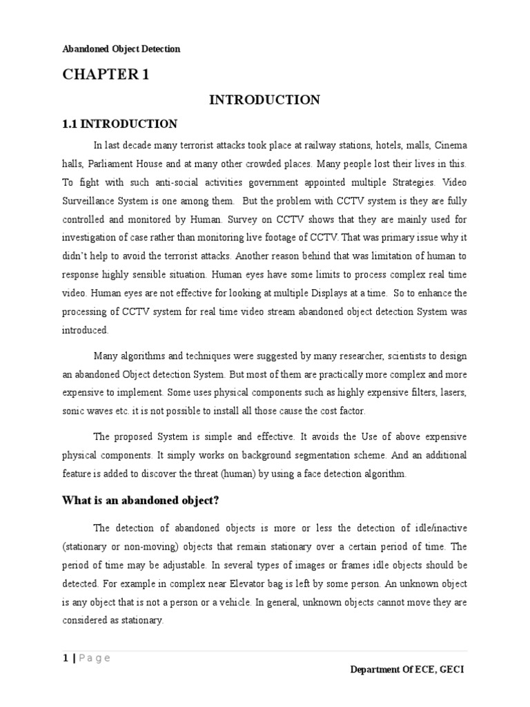 pROject Complete Report On Abandoned Object Detection in Matlab | PDF | Matlab | Areas Of ...