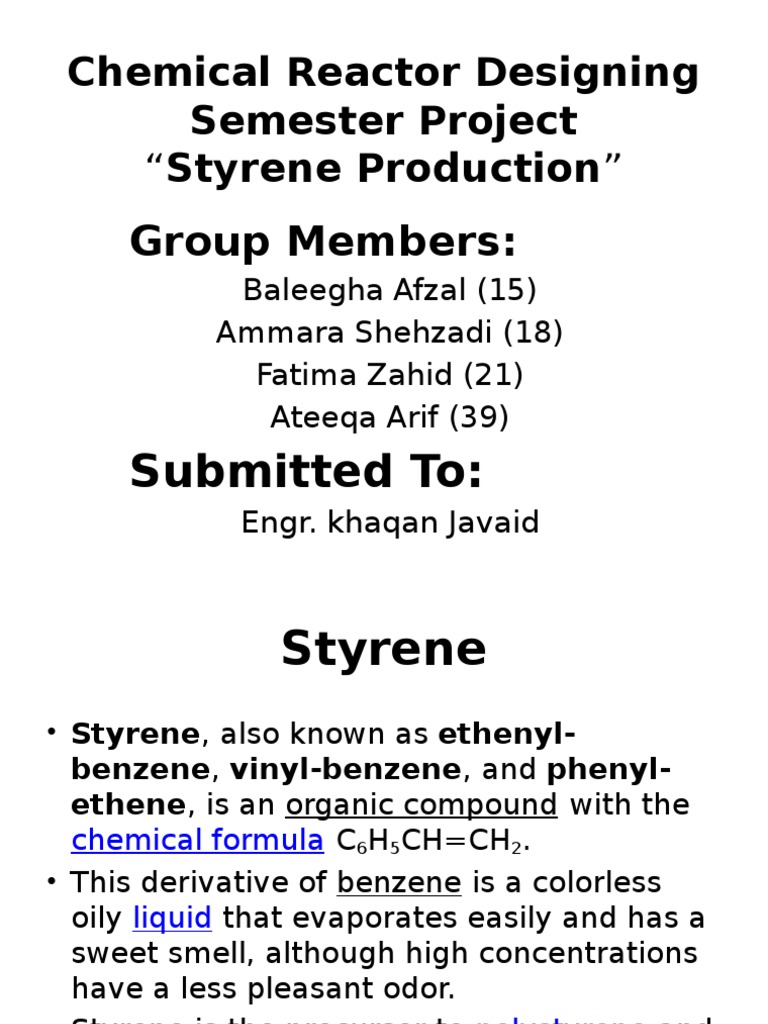 Chemical Reactor Designing | PDF | Chemical Substances | Chemistry