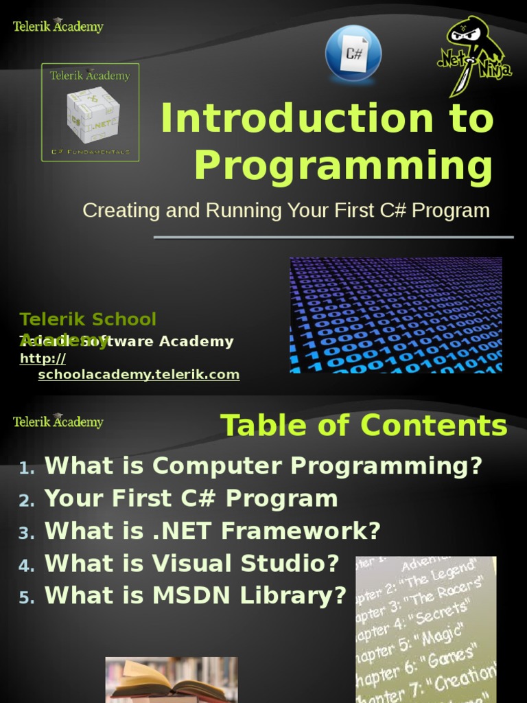 Introduction To Programming | PDF | Microsoft Visual Studio | C Sharp ...