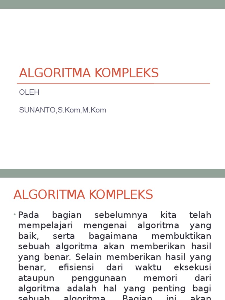 Algoritma Kompleks | PDF
