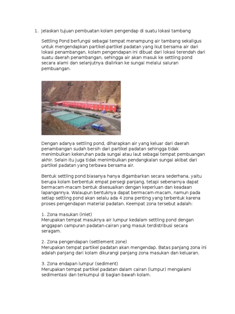 Settling Pond | PDF