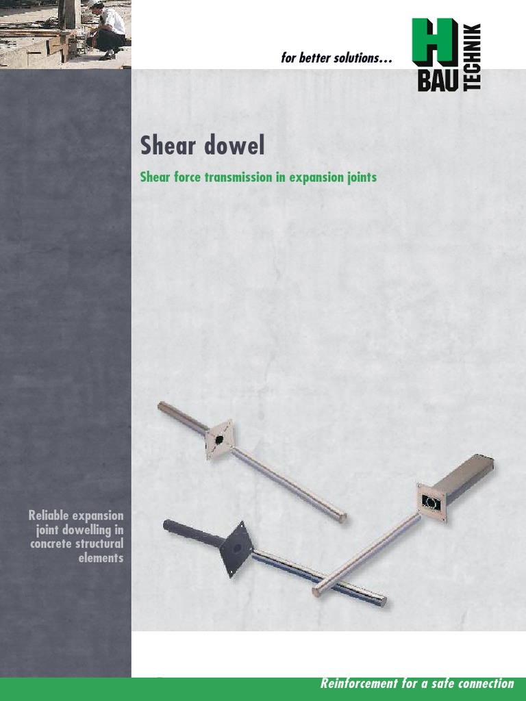 Shear Dowel: Shear Force Transmission in Expansion Joints | PDF ...