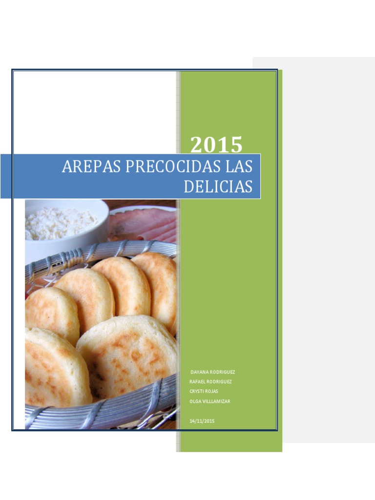 Arepas Precocidas Las Delicias Preyecto Dayana Rodriguez PDF | PDF ...