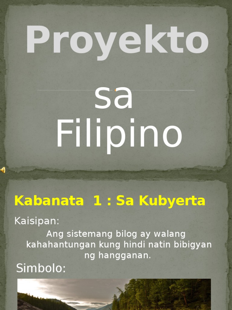Project in Filipino | PDF
