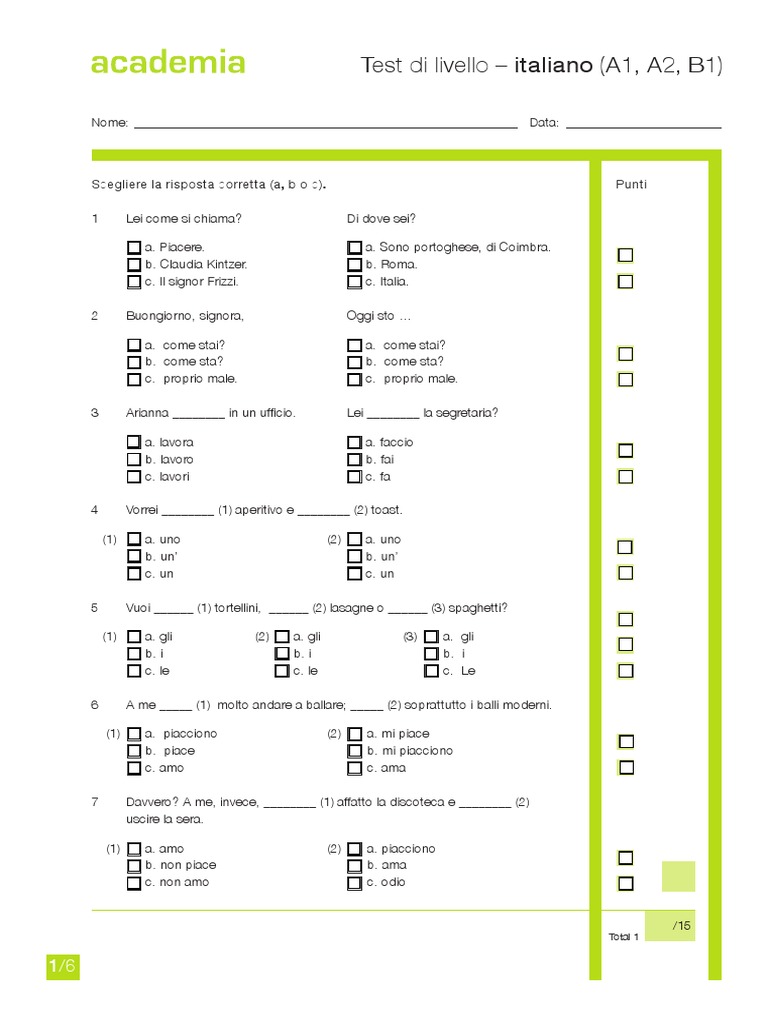 Test di livello Italiano A1-B1.pdf.pdf
