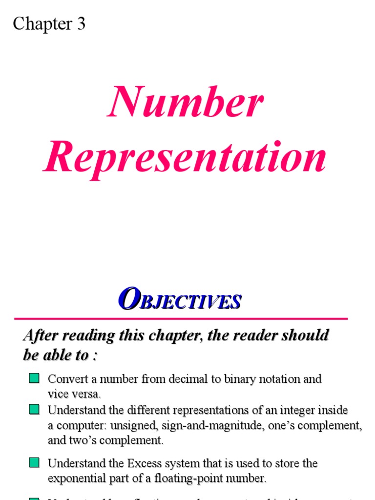 Number Representation | PDF | Integer (Computer Science) | Bit