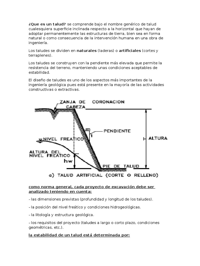 Que Es Un Talud | PDF