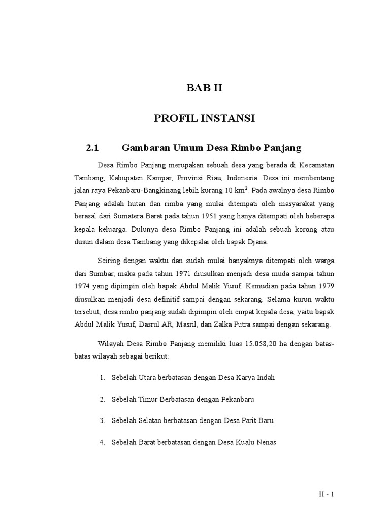 BAB II Profil Instansi | PDF