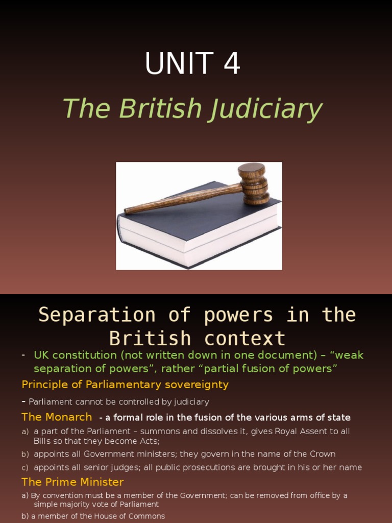 Unit 4 - The British Judiciary | PDF | Justice Of The Peace | Judge