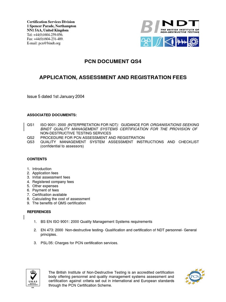QS4 PDF | PDF | Nondestructive Testing | Iso 9000