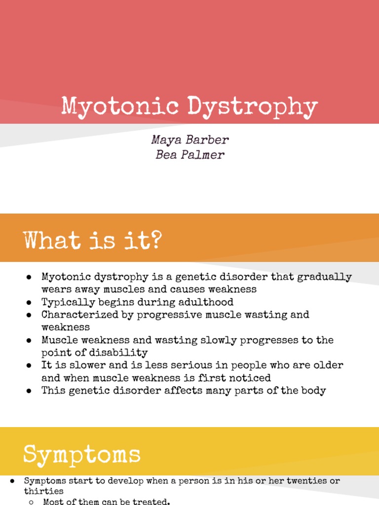 Myotonic Dystrophy Presentation | PDF | Muscular Dystrophy | Medical ...