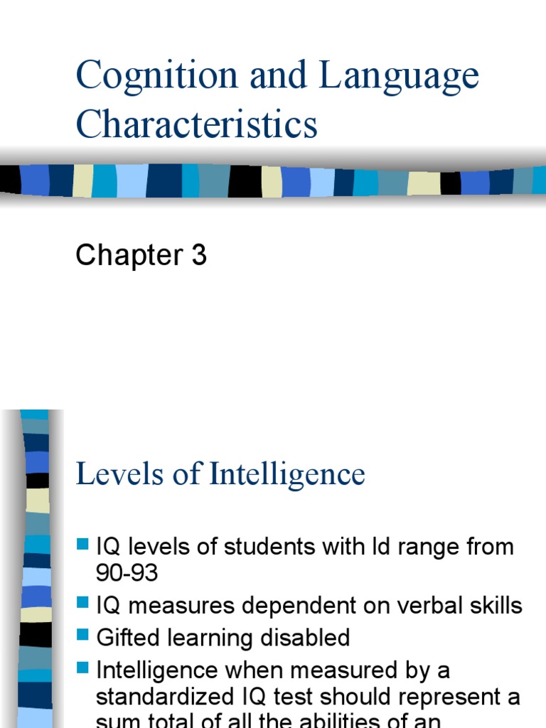 Cognition and Language Characteristics | PDF | Speech | Word