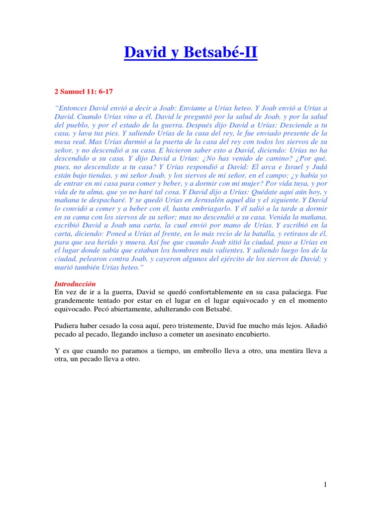 David y Betsabe II | PDF | David