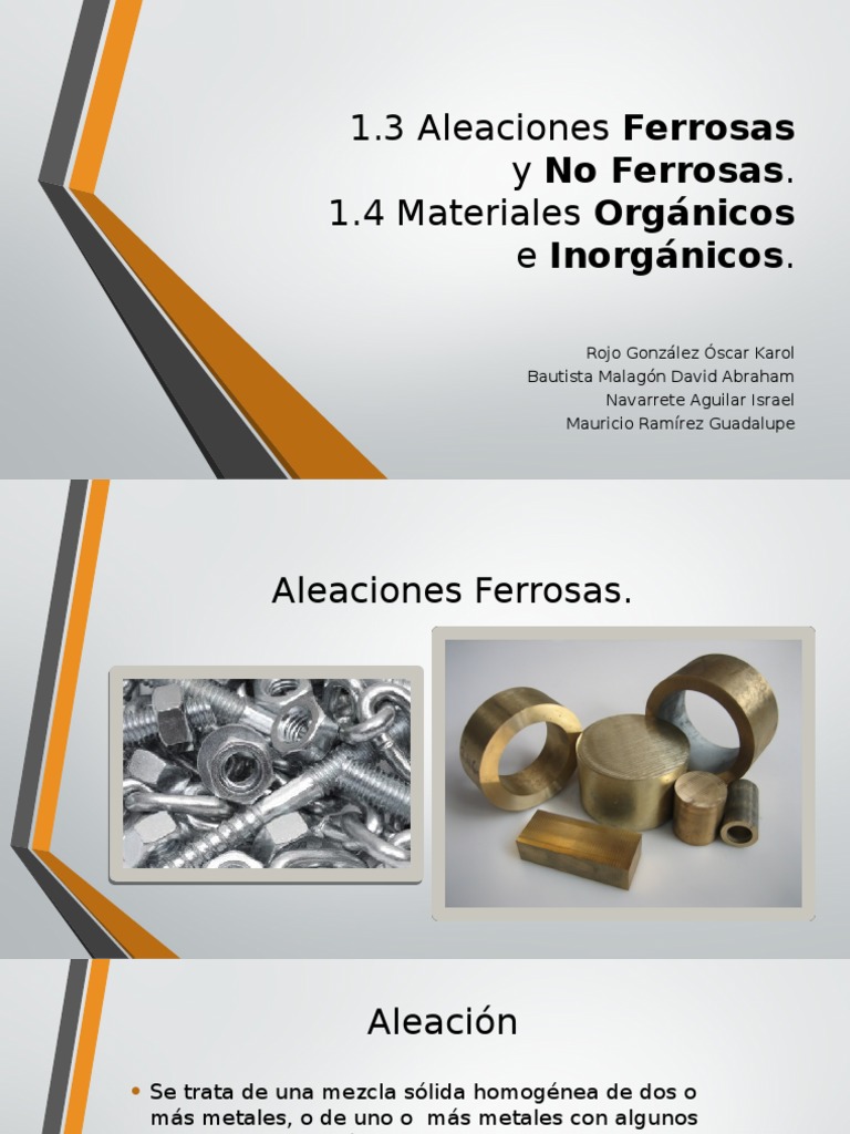 Aleaciones Ferrosas | PDF | Compuestos orgánicos | Aleación
