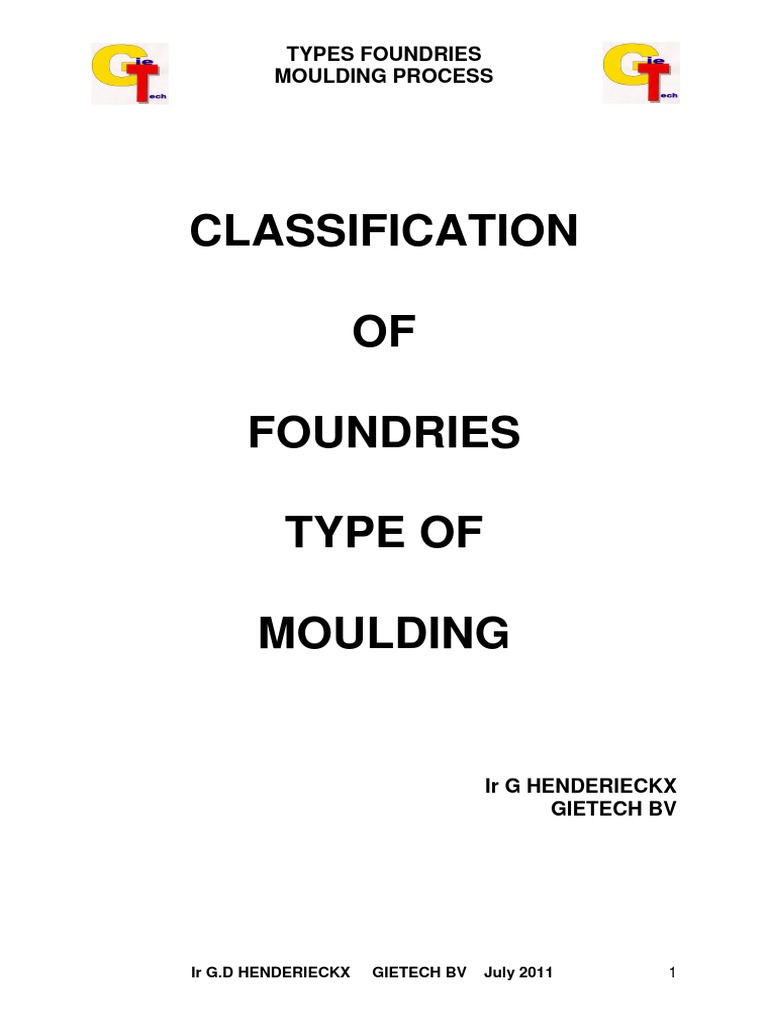 Classification Foundries Acc Moulding Processes | PDF | Casting ...