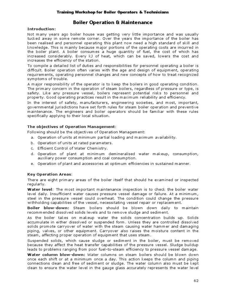 Boiler Operation and Maintenance | Download Free PDF | Boiler | Combustion