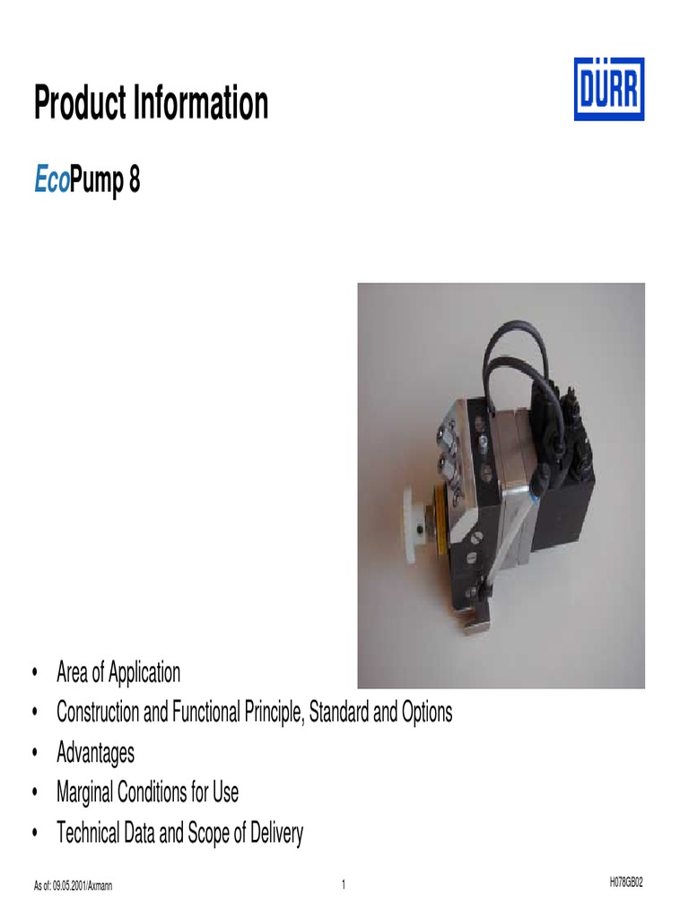 Eco Pump | PDF | Pump | Valve