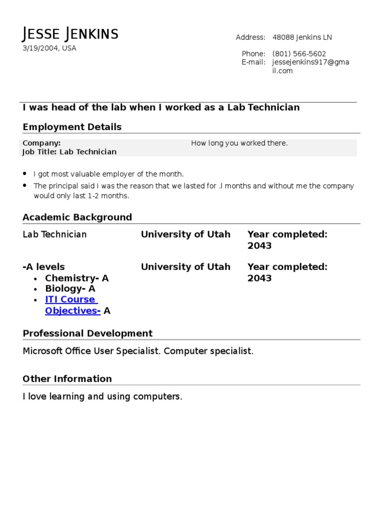 Jesse Jenkins Resume 1 | PDF | Career & Growth | Computers