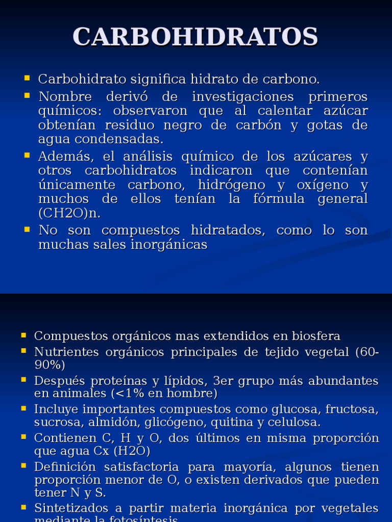 Bioquimica Clase Carbohidratos | PDF | Carbohidratos | Glucosa
