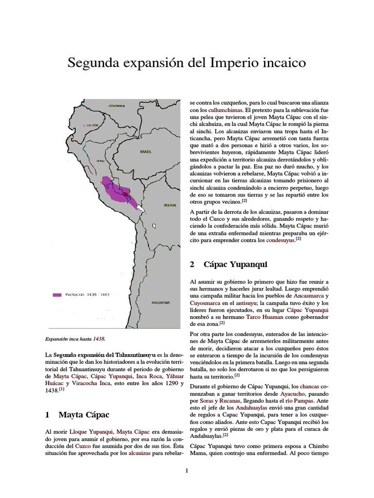 Segunda Expansión Del Imperio Incaico | Imperio Inca | Andes