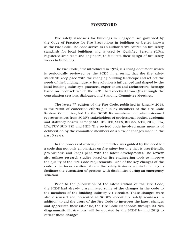 Singapore Fire Code 2013 | PDF | Flammability | Wall