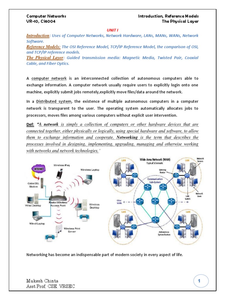 Introduction To Networks, Reference Models | PDF | Network Topology ...