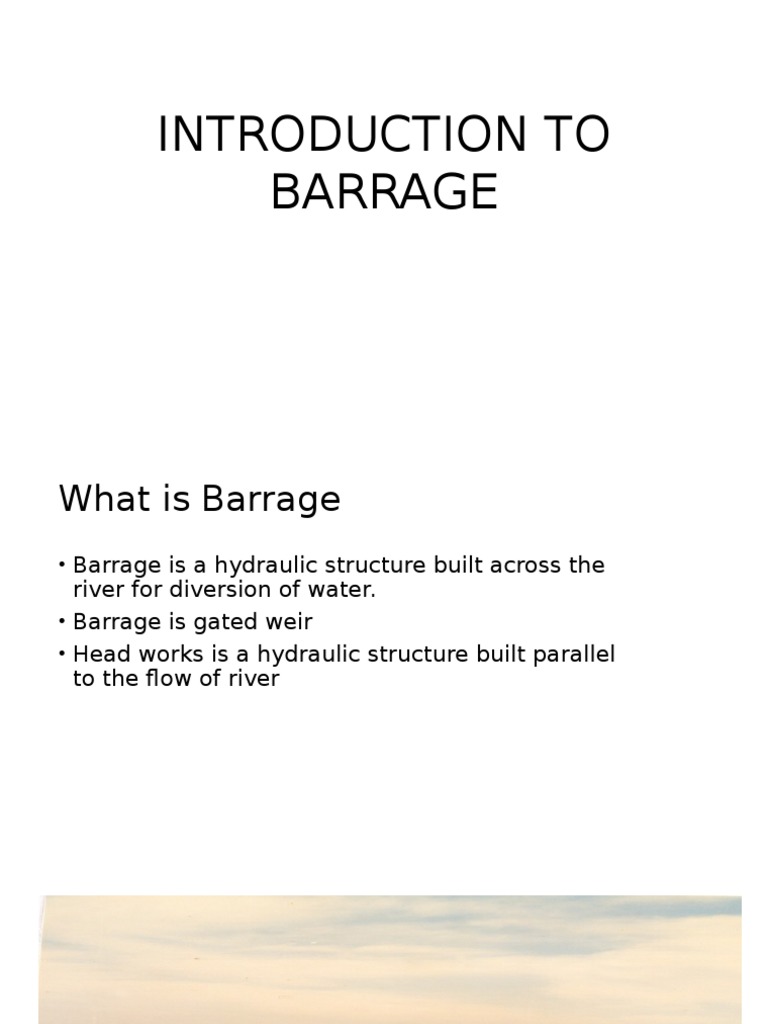 Barrage | PDF | Bodies Of Water | Liquids