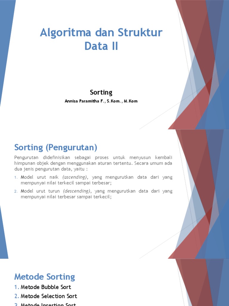 Sorting (Pengurutan) | PDF