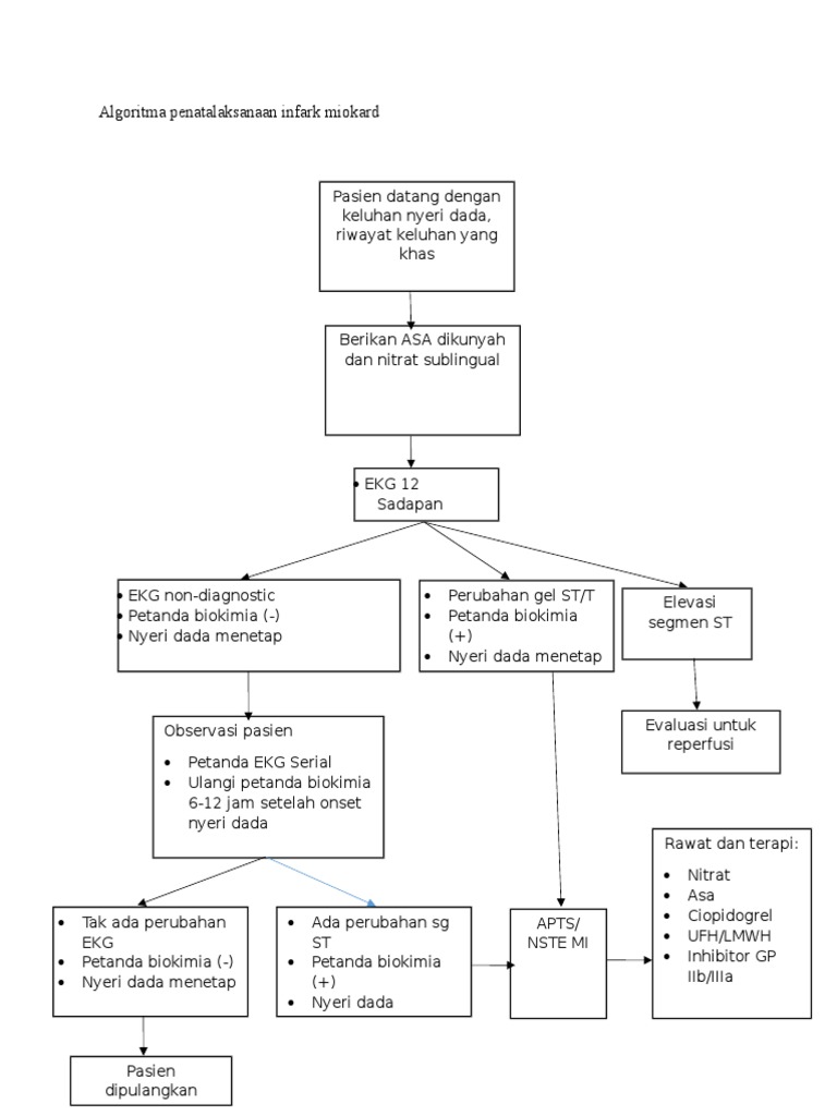 Algoritma Penatalaksanaan Infark Miokard | PDF