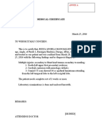 Medico-Legal Certificate Sample | PDF