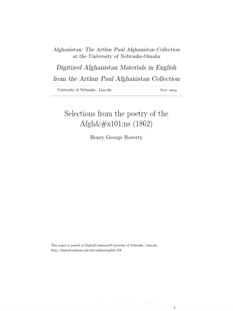 Afghan Poetry Collection 1862 | PDF | Divinity | Creator Deity