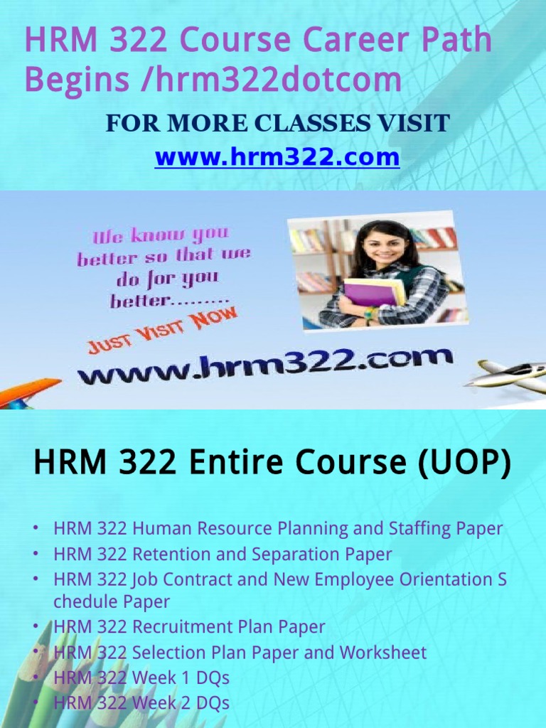HRM 322 Course Career Path Begins Hrm322dotcom | PDF | Human Resource ...