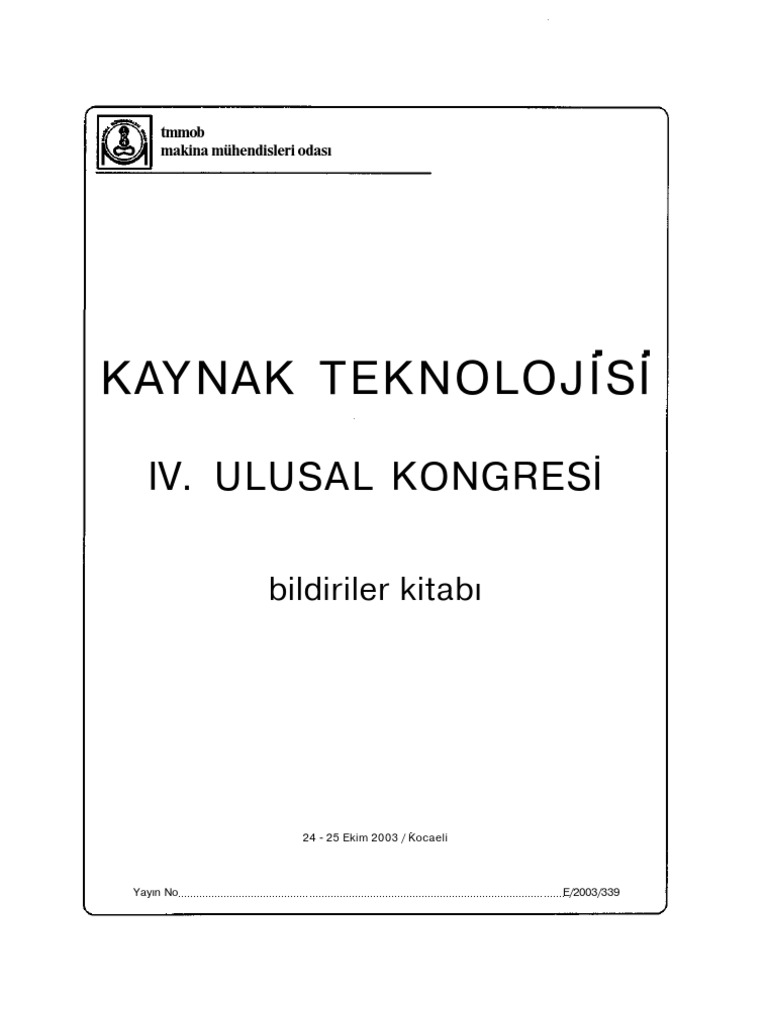 Kaynak Mukavemeti Hesabi-MMO | PDF