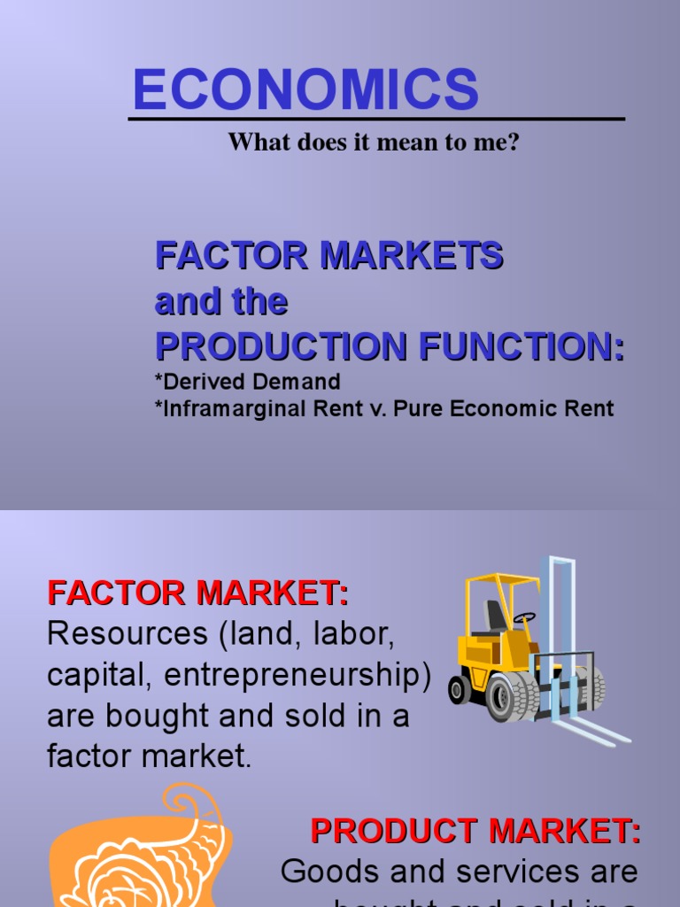 Factor Market and Production Market | PDF | Labour Economics | Factors ...