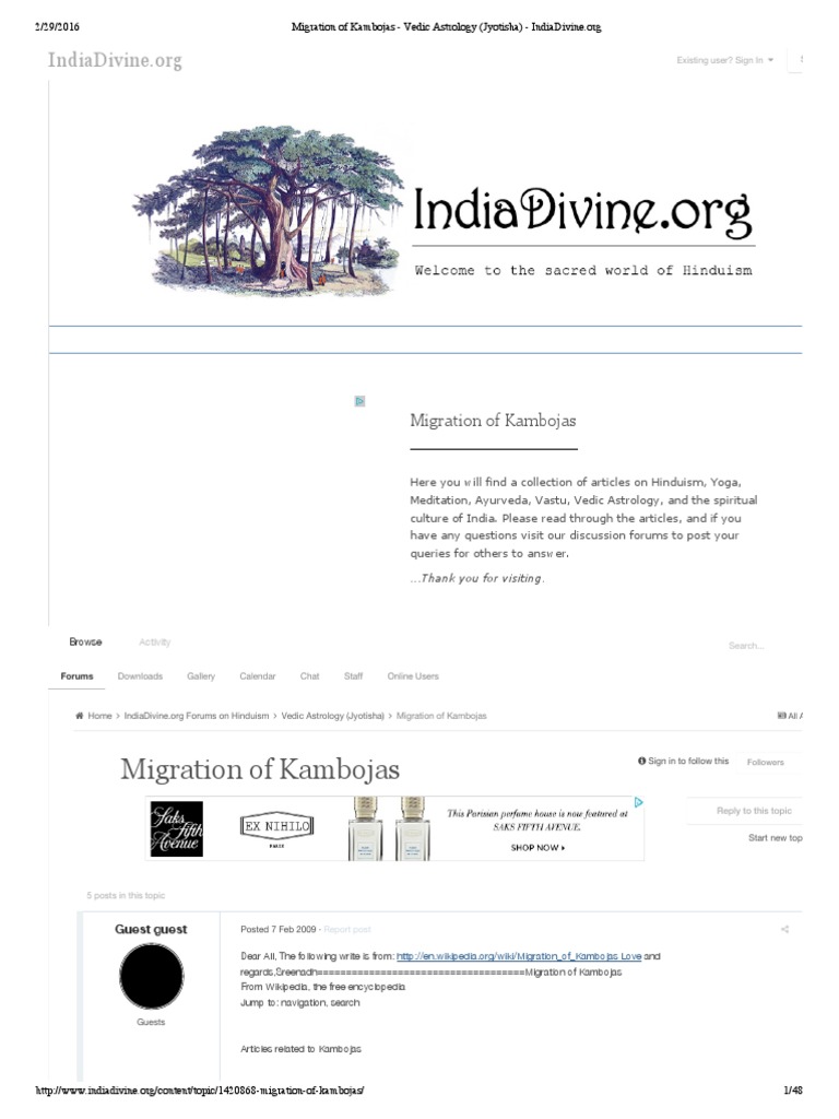 Migration of Kambojas - IndiaDivine | PDF | Ancient India | Religion ...