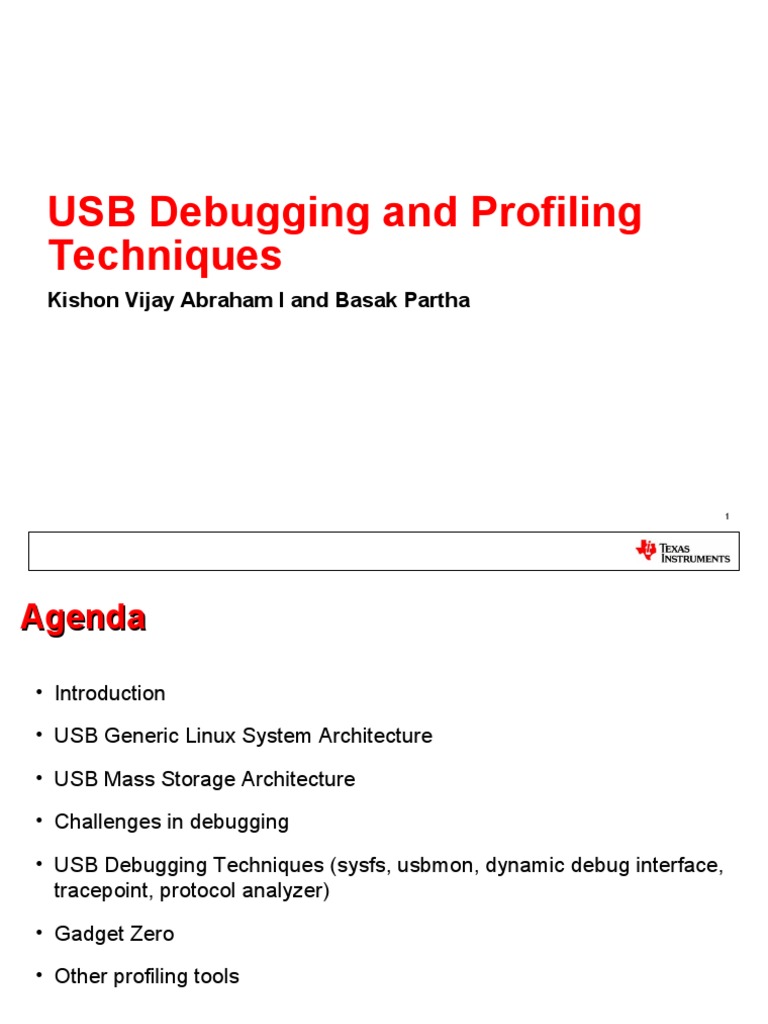 USB Debugging and Profiling Techniques PDF | PDF | Usb | Device Driver