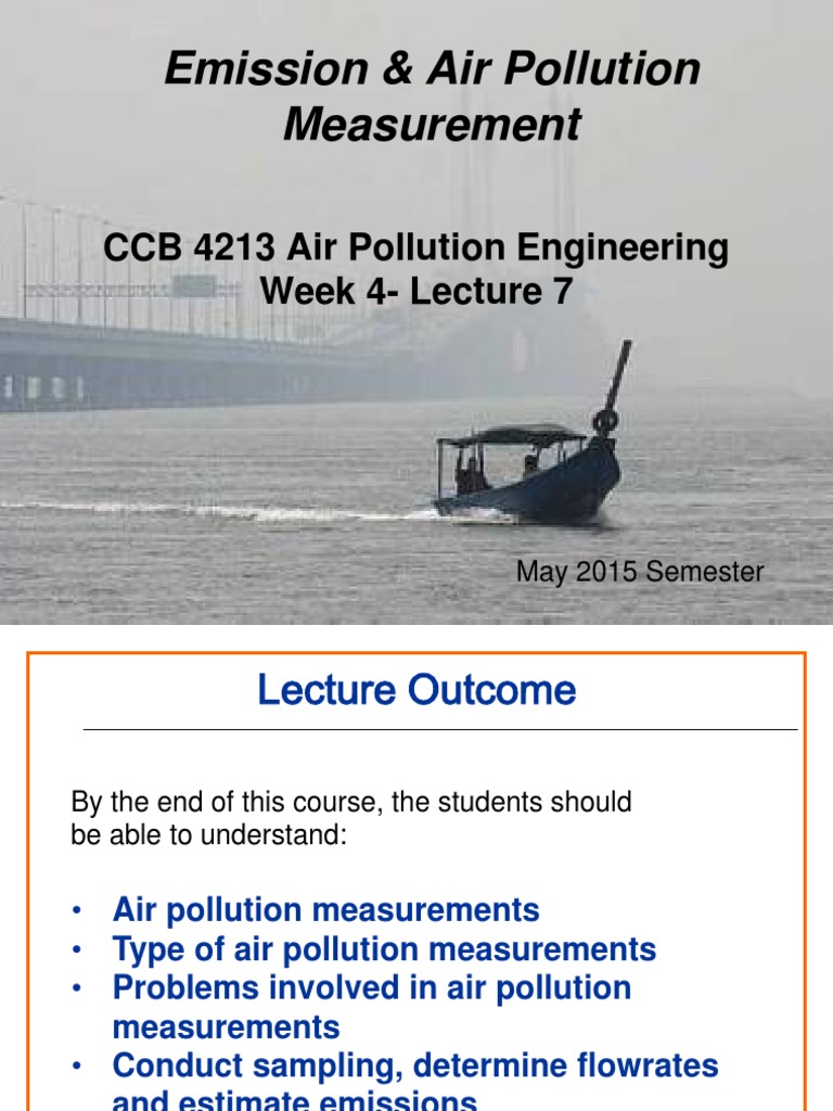 Week 4-Emission Air Pollution (L7) | PDF | Air Pollution | Particulates
