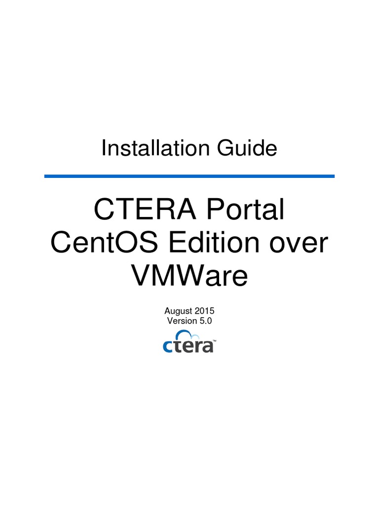 CTERA Portal Installation Guide CentOS Edition Over VMWare | PDF | Load ...